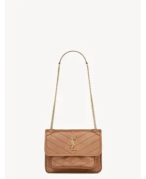Saint Laurent Niki Baby Bag In Vintage Leather - Light Caramel