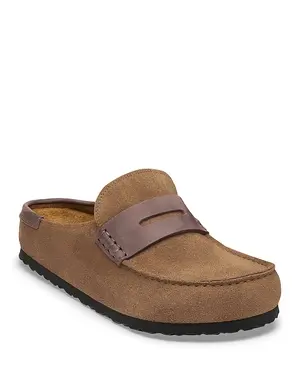 BIRKENSTOCK Naples 2.0 Suede Clogs - Tan
