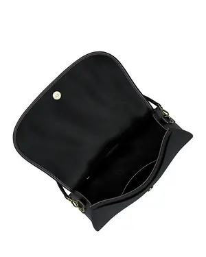 Michael Kors Holmes Medium Pebbled Leather Crossbody Bag - Black