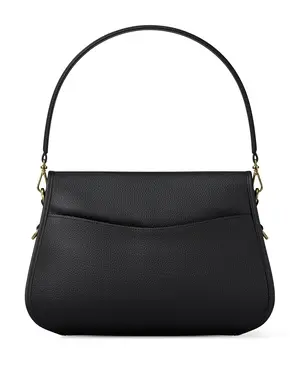 Michael Kors Holmes Medium Pebbled Leather Crossbody Bag - Black