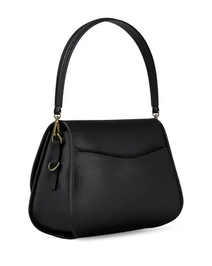 Michael Kors Holmes Medium Pebbled Leather Crossbody Bag - Black