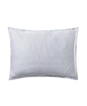 DOMANI HOME Leze Sham - Blue Chevron