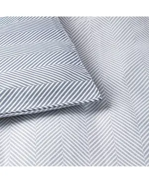 DOMANI HOME Leze Sham - Blue Chevron