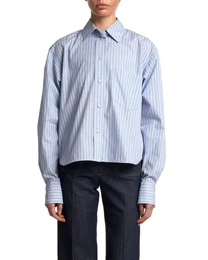 Victoria Beckham Ellys Button-up Shirt With Striped Pattern