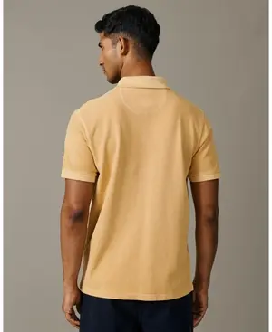 Aubin Lusby Short Sleeve Pique Polo Shirt - Lemon
