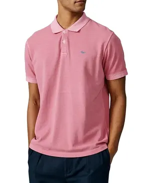 Aubin Lusby Short Sleeve Pique Polo Shirt - Washed Pink