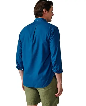 Aubin Horkstow Lightweight Oxford Shirt - Bright Blue