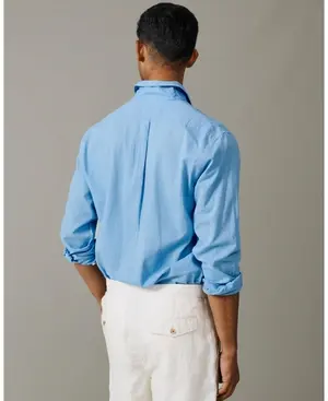 Aubin Grainsby Linen Cotton Relaxed Shirt - Pale Blue