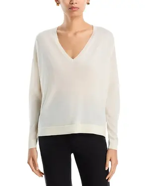 Co Cashmere V Neck Sweater - Ivory