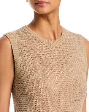 Fabiana Filippi Metallic Knit Sweater Dress