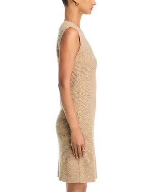 Fabiana Filippi Metallic Knit Sweater Dress