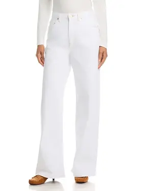 Fabiana Filippi Cotton Stretch Wide Leg Jeans - White