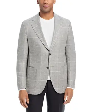 Peter Millar Tailored Fit Wool & Cashmere Plaid Soft Jacket