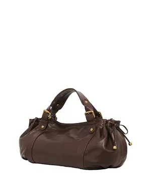 Gerard Darel 24h Large Leather Handbag - Brown