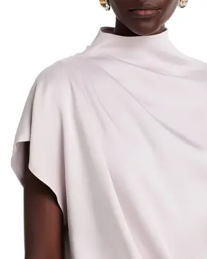 Fabiana Filippi Sleeveless Draped Satin Top