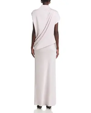 Fabiana Filippi Sleeveless Draped Satin Top