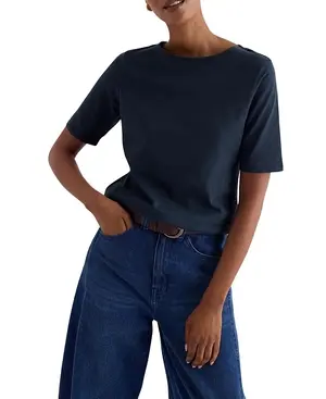 SEASALT CORNWALL Boat Neck T-shirt - Maritime