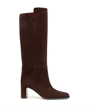 JIMMY CHOO Caly 65 Suede Knee High Boots - Chocolate