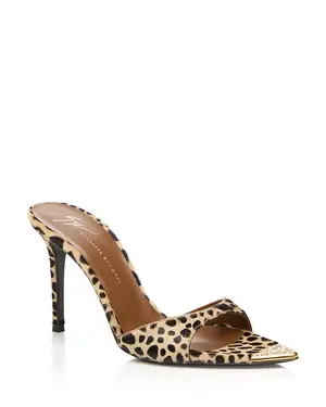 GIUSEPPE ZANOTTI Intriigo Savage Calf Hair High Heel Mules - Felina
