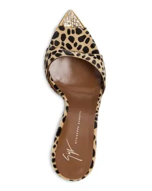GIUSEPPE ZANOTTI Intriigo Savage Calf Hair High Heel Mules - Felina