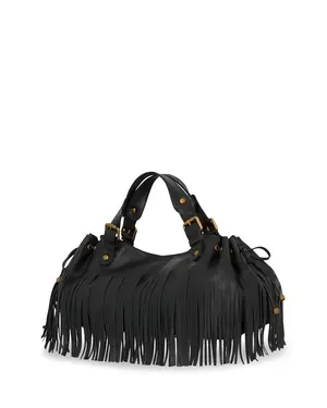 Gerard Darel 24h Fringes Leather Handbag