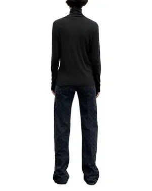 Gerard Darel Reine Short Sleeve Merino Wool Sweater - Charcoal