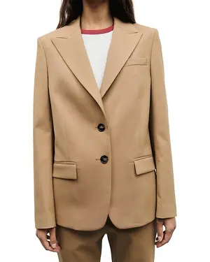 Gerard Darel Juno Two Button Peak Lapel Jacket - Caramel