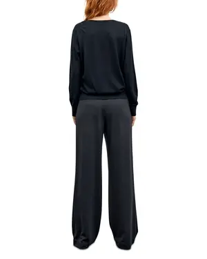 Gerard Darel Rachel Merino Wool V Neck Sweater - Black