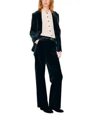 Gerard Darel Mya Velvet Wide Leg Pants