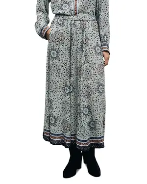 Gerard Darel Printed Maxi Skirt - Bluesky