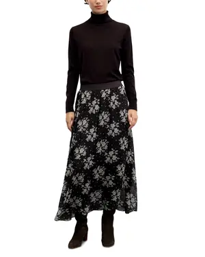 Gerard Darel Printed Pull-on Midi Skirt