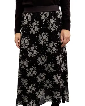 Gerard Darel Printed Pull-on Midi Skirt