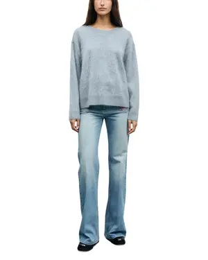 Gerard Darel Rida Brushed Cashmere Crewneck Sweater