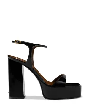 GIUSEPPE ZANOTTI Patent Leather Platform Sandals