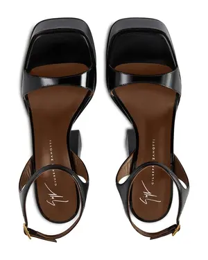 GIUSEPPE ZANOTTI Patent Leather Platform Sandals