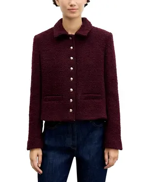 Gerard Darel Jule Boucle Jacket - Pink