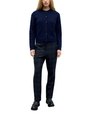 Gerard Darel Raiza Cable Knit Button Front Cardigan