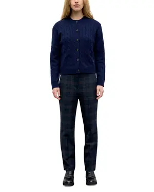 Gerard Darel Raiza Cable Knit Button Front Cardigan