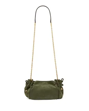 Gerard Darel Le Mini 24 Suede Crossbody - Green