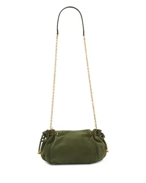 Gerard Darel Le Mini 24 Suede Crossbody - Green