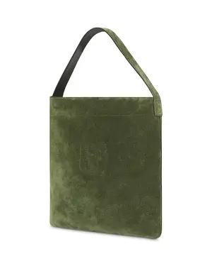 Gerard Darel Lady Gd Suede Leather Tote - Green