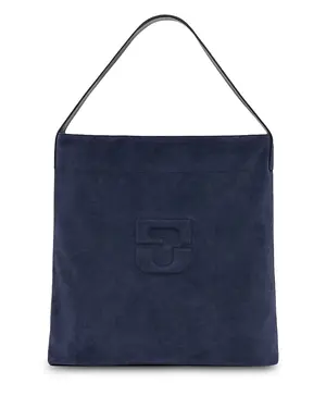 Gerard Darel Lady Gd Suede Leather Tote - Ink