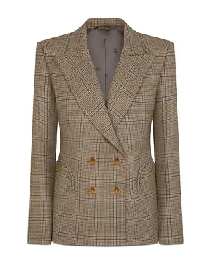 BLAZÉ MILANO Saona Charmer Double Breasted Blazer - Beige