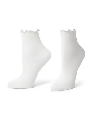 Hue Ruffle Edge Ankle Socks, Pack Of 3 - Assorted