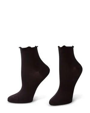 Hue Ruffle Edge Ankle Socks, Pack Of 3 - Assorted