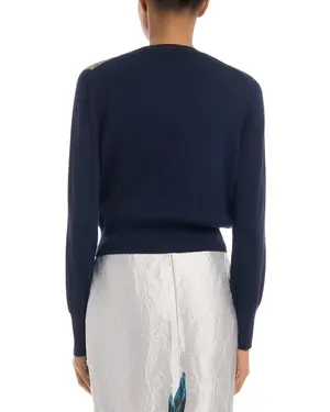 Erdem Cropped Wool Cardigan