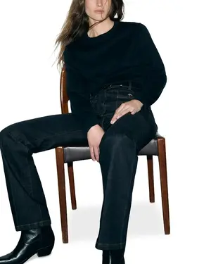 Gerard Darel Bara Cotton Long Sleeve T Shirt - Black