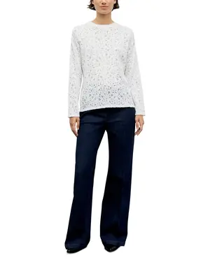 Gerard Darel Textured Burnout Pattern Top