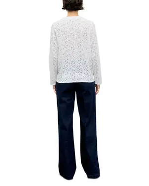 Gerard Darel Textured Burnout Pattern Top