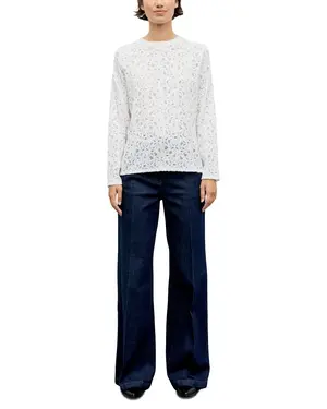 Gerard Darel Textured Burnout Pattern Top